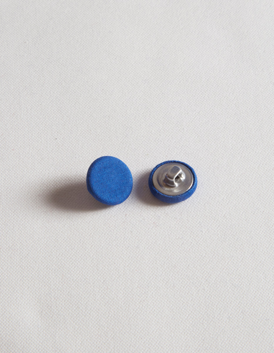 Painter’s Tape Blue Cotton Fabric Covered (Buttons) – NAOMI NOMI
